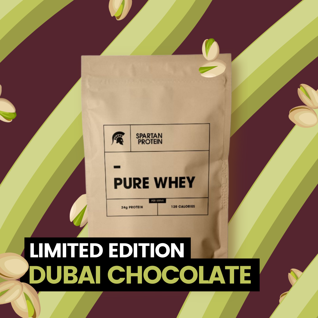 Limited Edition: Dubai Chocolate Pure Whey – Spartan Protein