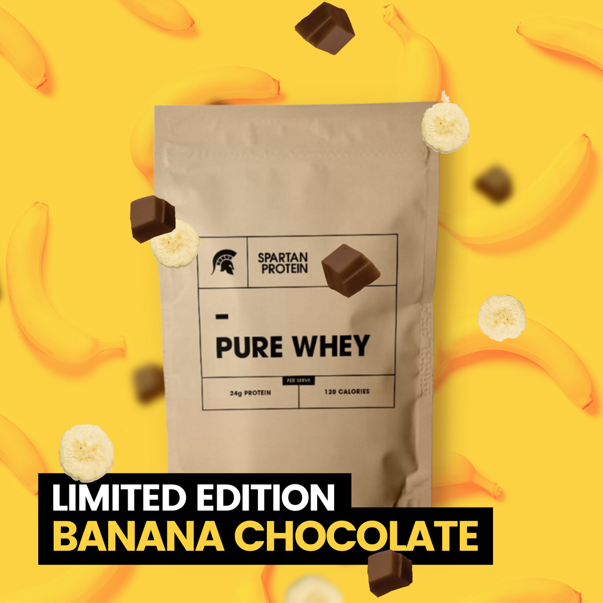 Limited Edition: Banana Chocolate Pure Whey – Spartan Protein
